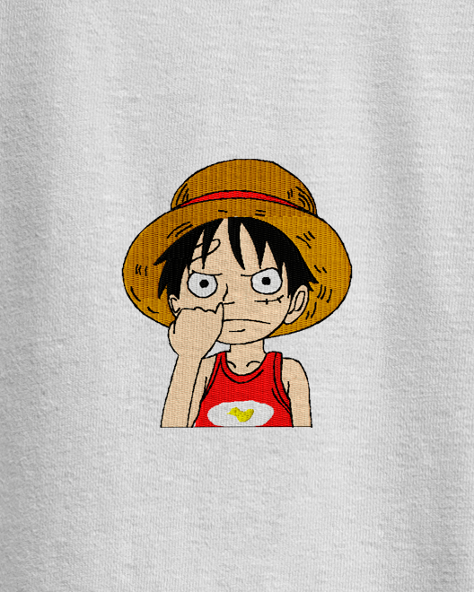 Luffy pequeño – Trazosimple.cl | Bordados Cultura Pop